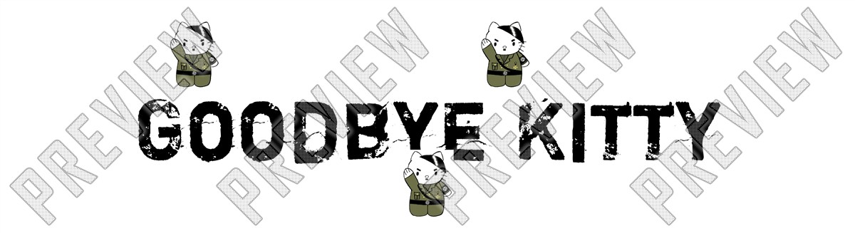 Goodbye Kitty 7-3/4 Skateboard Deck