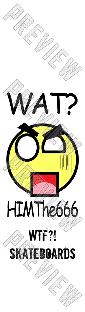 "wat?" deck 8 Inch Skateboard Deck