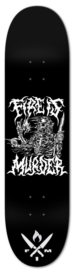 Fire Is Murder Maniac Street Deck 7-3/4 Skateboard Deck