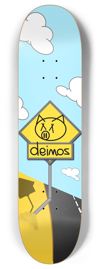 Deimos - Road Sign 8" 8 Inch Skateboard Deck by Deimos Skateboards