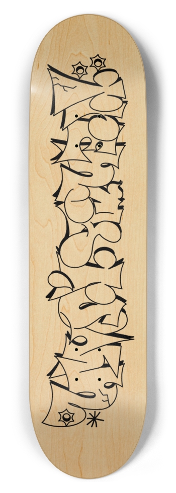 Trenchtown Graffiti Deck Natural 8-1/2 Skateboard Deck by TRENCHTOWN ...