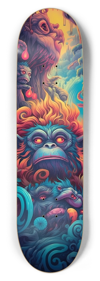 90s Kid - Psychadelic Monkey 8-1/2 Skateboard Deck by 90s Kid Designs ...