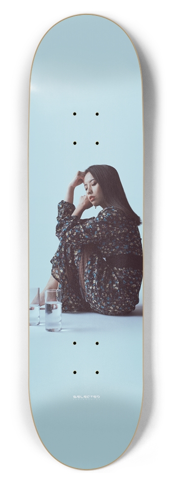 Glass Half Full-1 8-1/2 Skateboard Deck by Selected Skateboards