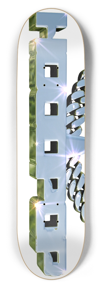 HOODPOP CHAIN - WHITE 8-1/2 Skateboard Deck