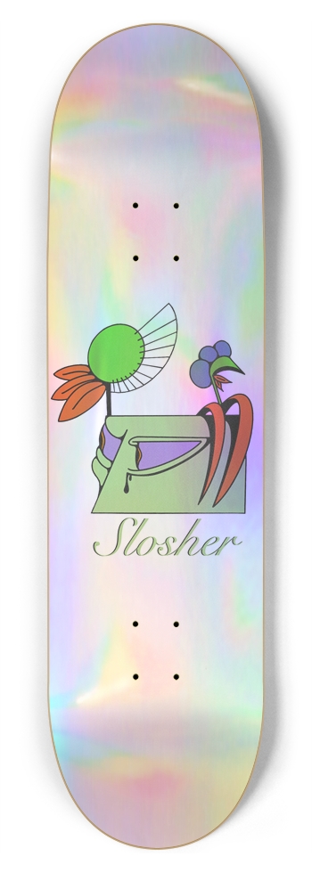 SLOSHER pothead reflective 8-3/4 Inch Skateboard by Slosher