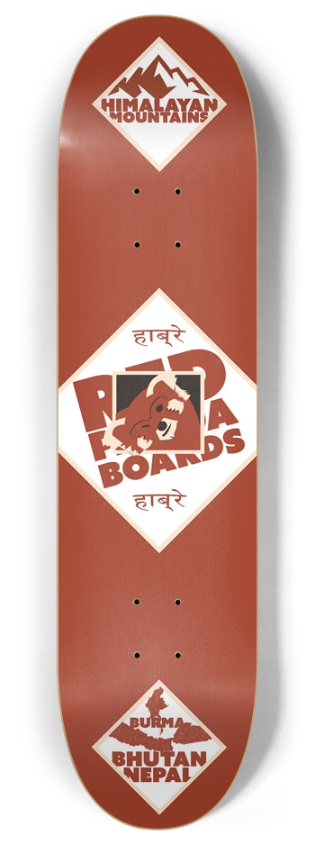 Winking Red Panda (Kids) Red Panda Skateboard Deck 8 Inch Skateboard ...