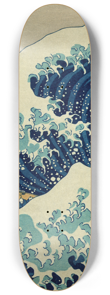 Great Wave Off Kanagawa Triptych Wall Art #2 8-1/4 Skateboard Deck by ...