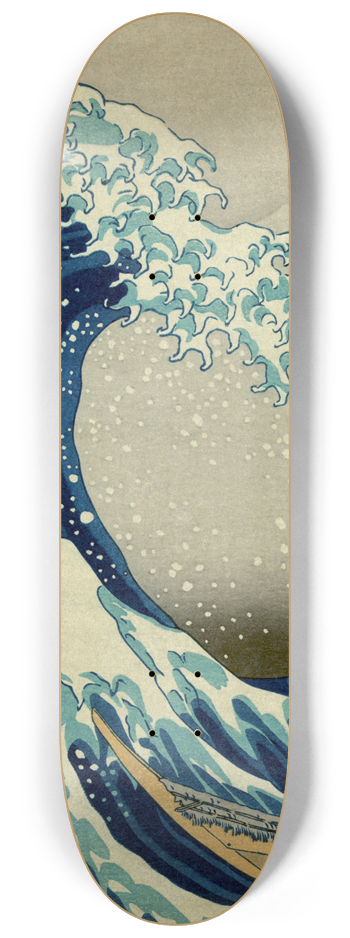 Great Wave Off Kanagawa Triptych Wall Art #3 8-1/4 Skateboard Deck by ...