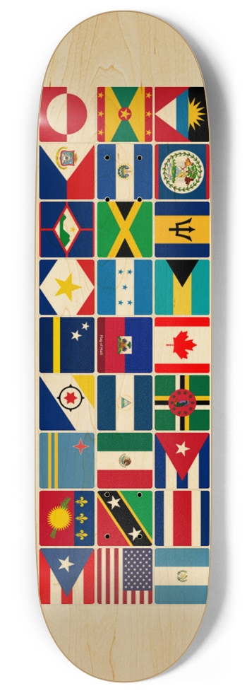 Flags of North America Skateboard 9 Inch Skateboard by B.A.M.F. BOARDS ...