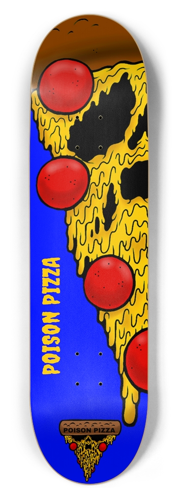 8.5 "PEPPERONI" Collectible Poison Pizza Deck 8-1/2 Skateboard Deck by ...