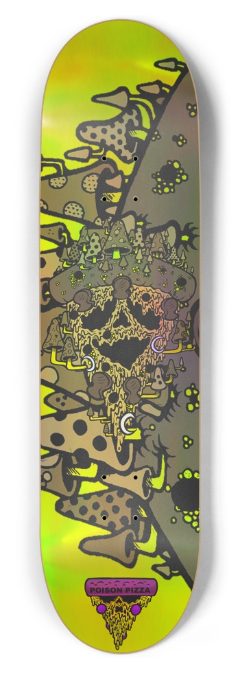 8.5 "MUSHREWM PIZZA" Board 8-1/2 Skateboard Deck by POISON PIZZA SB