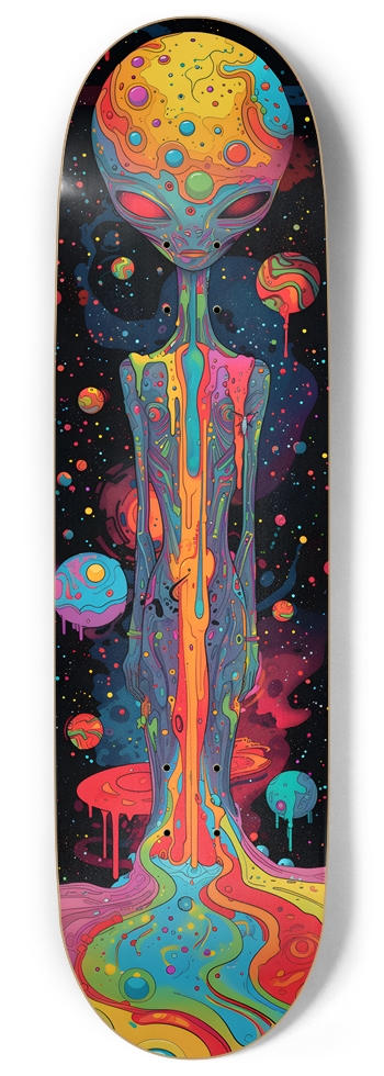 Alien Drip 9 Inch Skateboard by Stormbrain