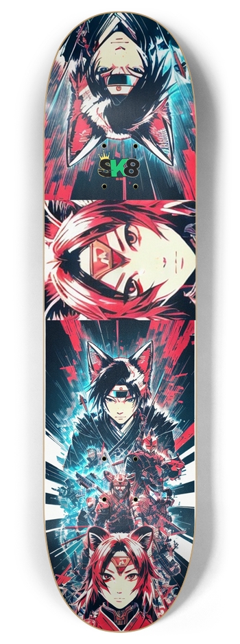 Wolf Squad 8 Inch Skateboard Deck by SK8_By_Ade