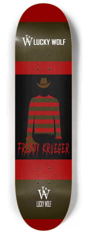 The Krueger 8-1/4 Skateboard Deck by lucky_wolf321