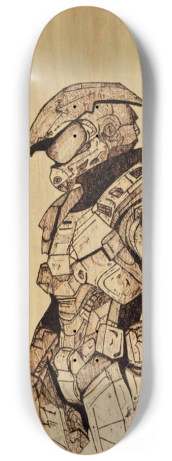 Master chief 8-1/4 Skateboard Deck by TnGeekArt