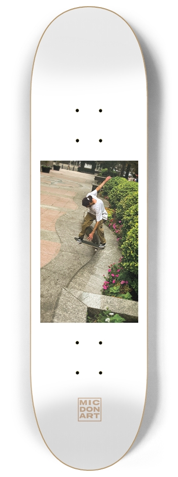 Side Walk Surfing 8 inch White 8-1/4 Skateboard Deck