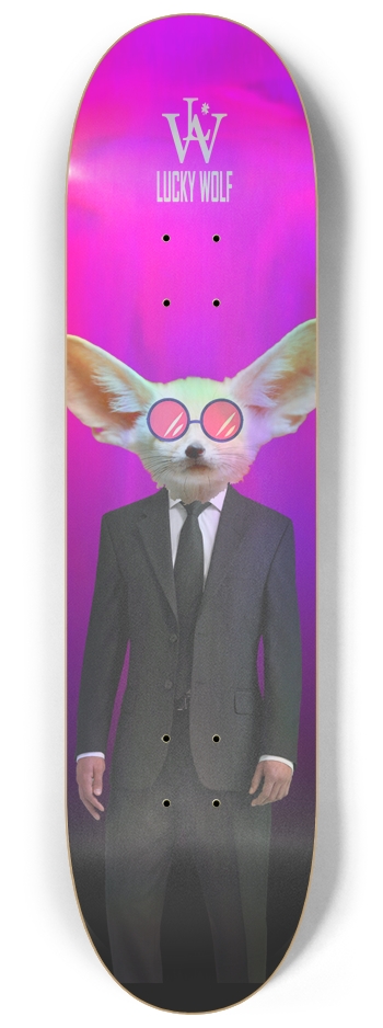The Listener 8-1/4 Skateboard Deck by Lucky Wolf Custom Designs