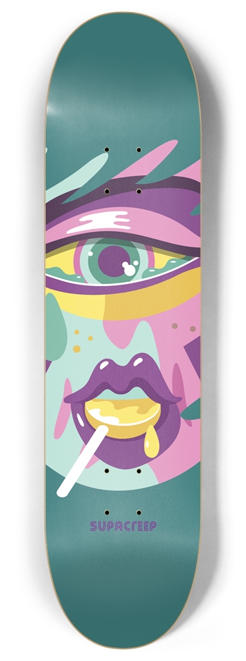 Creepy Candy Cyclops Skateboard 8 Inch Skateboard Deck by SupaCreep