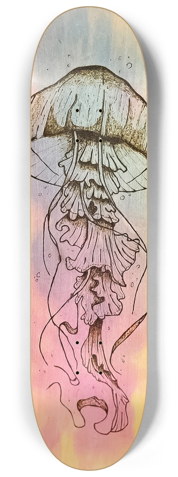 Jellyfish 8-1/4 Skateboard Deck by TnGeekArt