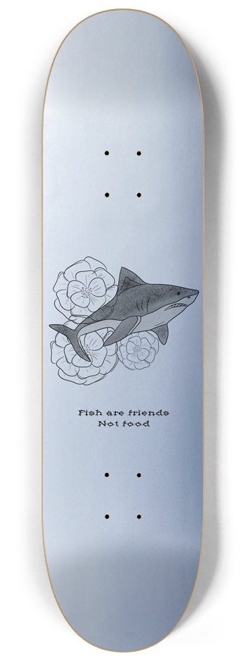 Floral Shark Board 8-1/4 Skateboard Deck by LolaSparks