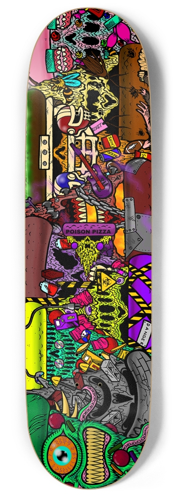 POISON PIZZA SECOND COLLECTION 9 Inch Skateboard by POISON PIZZA SB