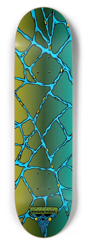 WEBBED BLUE CHEESE 8-1/2 Skateboard Deck by POISON PIZZA SB