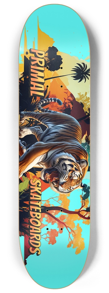 Primal Safari Tiger Deck 8.25" 8-1/4 Skateboard Deck by Primal_Sk8_Co
