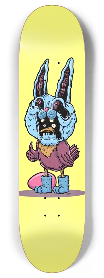 Easter Bunny Chicken 8 Inch Skateboard Deck by Evil Device