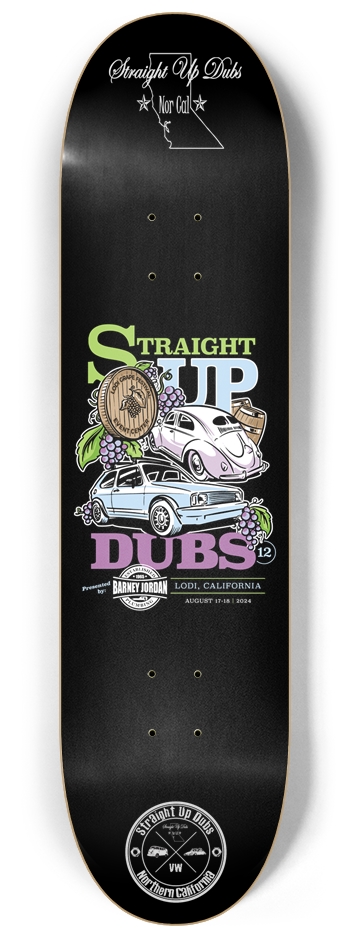 Straight Up Dubs Show 12 8-1/4 Skateboard Deck