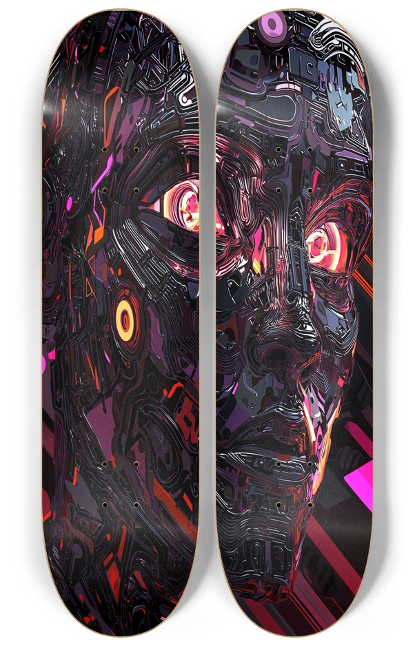 DTM Bold head Skateboard Series 2 Deck Wall Series by UrbanDecks