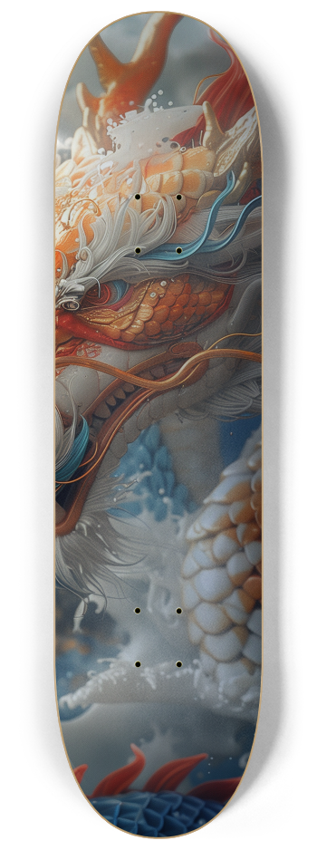 Dragon Master Chinese Deck Wall Skateboard Seri #1 8-1/4 Skateboard Deck