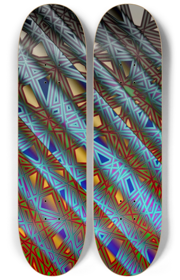 Tangent folded #18 2 Deck Wall Series by Bad Dog Boards