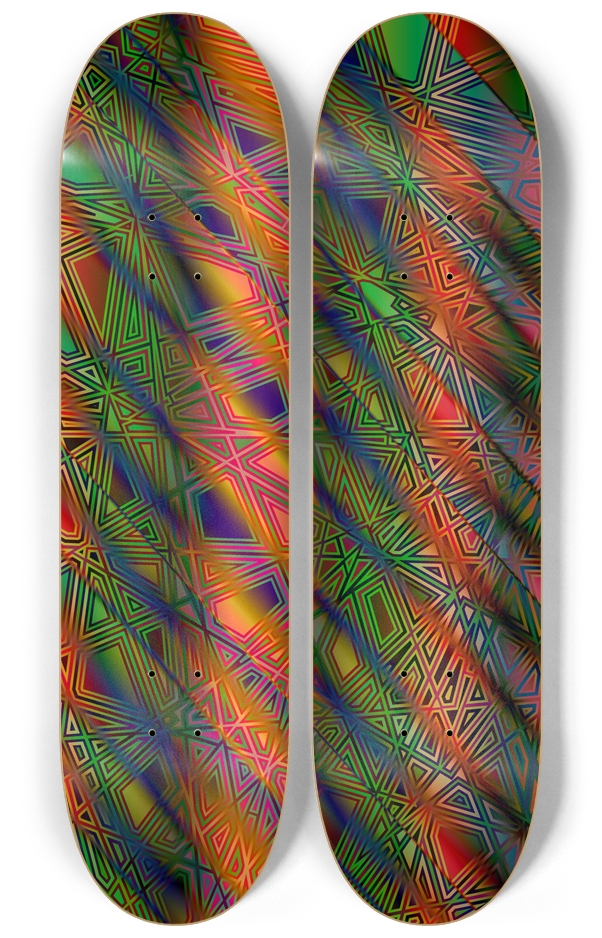 Tangent folded #3 2 Deck Wall Series by Bad Dog Boards