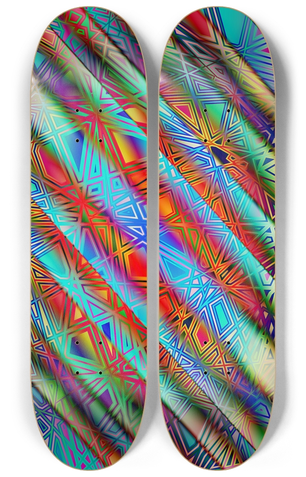 Tangent folded #10 2 Deck Wall Series by Bad Dog