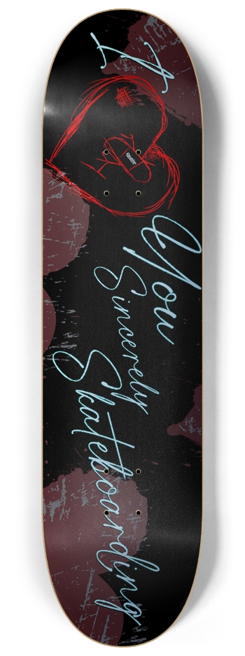 Love note metallic 8-1/4 Skateboard Deck by Elevation