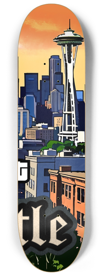 GTA x Seattle #3 8-1/4 Skateboard Deck