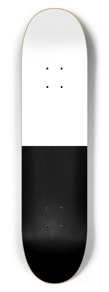Split half black 7-5/8 Skateboard Deck