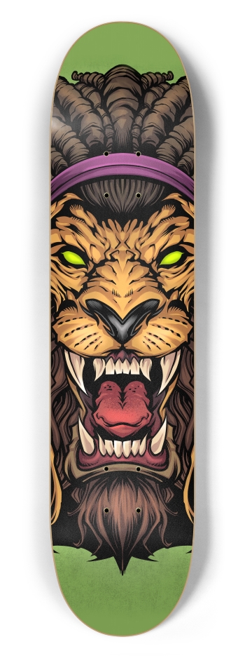 Rasta Lion 7-1/2 Skateboard Deck by Flyland Designs