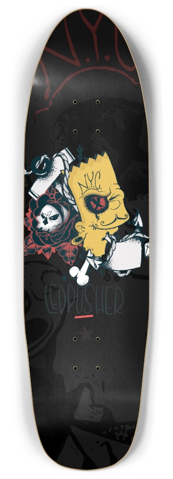 NYC Graffiti Bart Simpson Punk Nose Pool Shape by Designs by LEDPUSHER