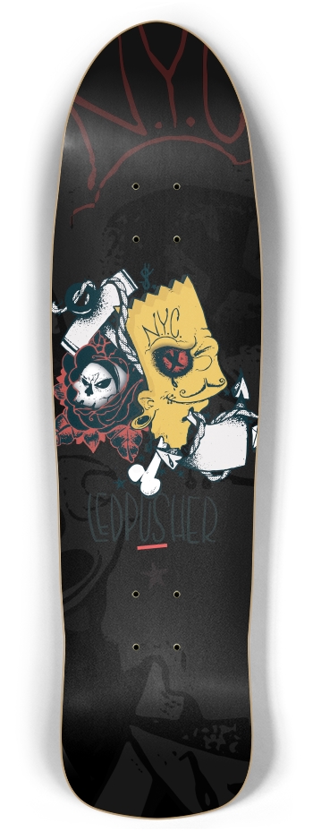 NYC Graffiti Bart Simpson Retro Rocket by Designs by LEDPUSHER