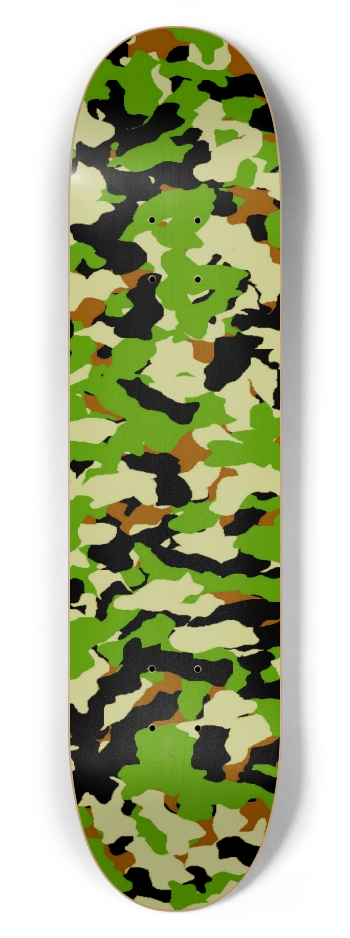 Marine Camo Green Woodland 7-5/8 Skateboard Deck by Waverider
