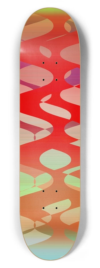 Wave Fade #4 7-5/8 Skateboard Deck by Bad Dog Boards