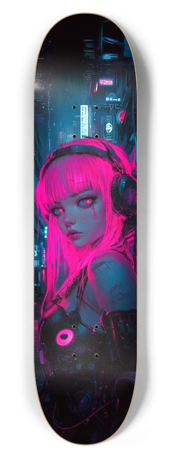 Techno pinky 7-5/8 Skateboard Deck by CoBo SK8