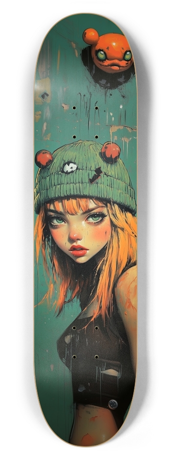 Beany girl 7-5/8 Skateboard Deck by CoBo SK8
