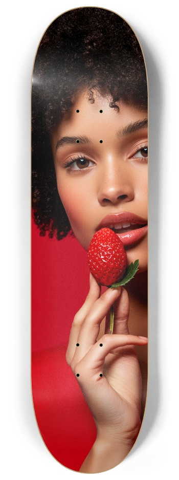 Strawberry custom skateboard 8-1/4 Skateboard Deck by Skaiestine